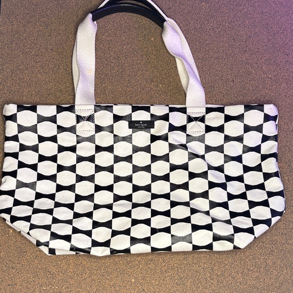 kate spade | Bags | Kate Spade Black And White Checkered Tote | Poshmark